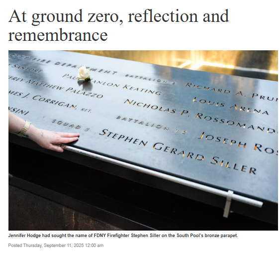 At Ground Zero Today, Reflection And Remembrance - WNY Labor Today ...